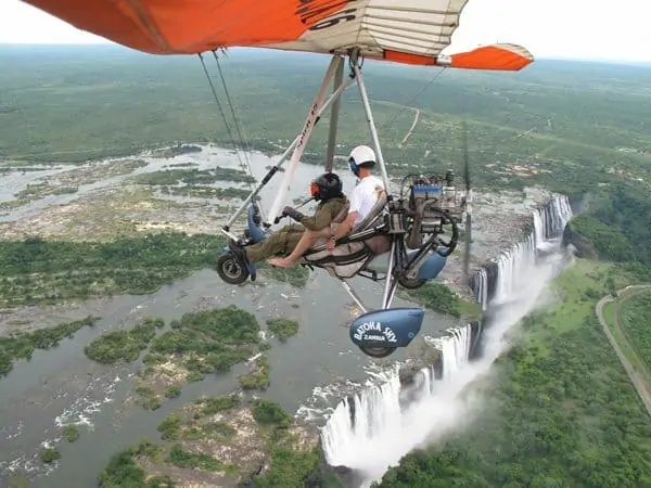 Wings of Freedom Over Victoria Falls on a Microlight Flight Adventure